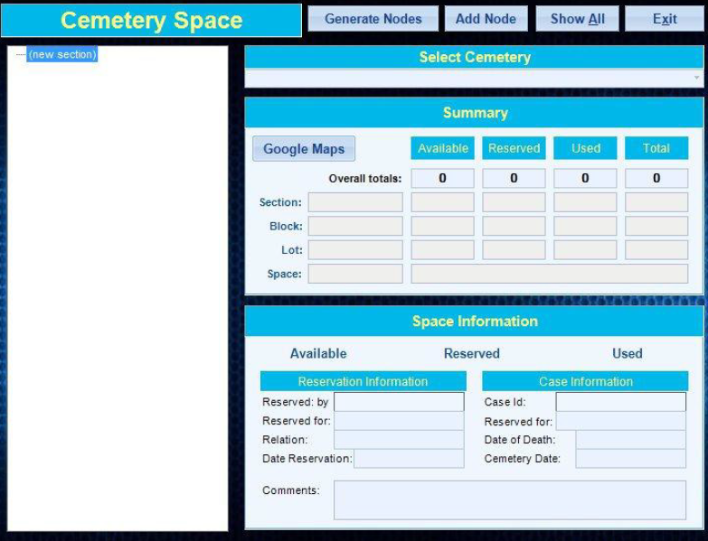 Cemetery Module (CIMS)