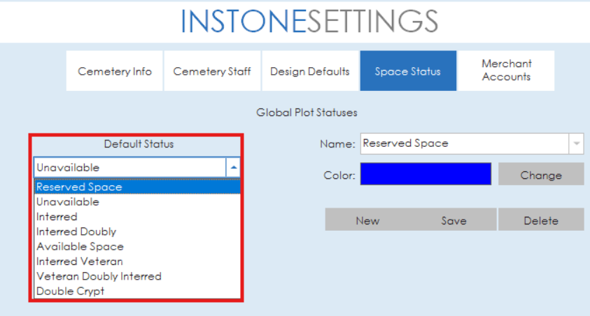 Space Status Settings (InStone Only)