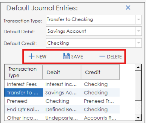 Journal Entries Tab